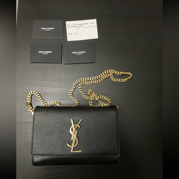 Yves Saint Laurent | Bags | Ysl Small Kate In Grain De Poudre ...